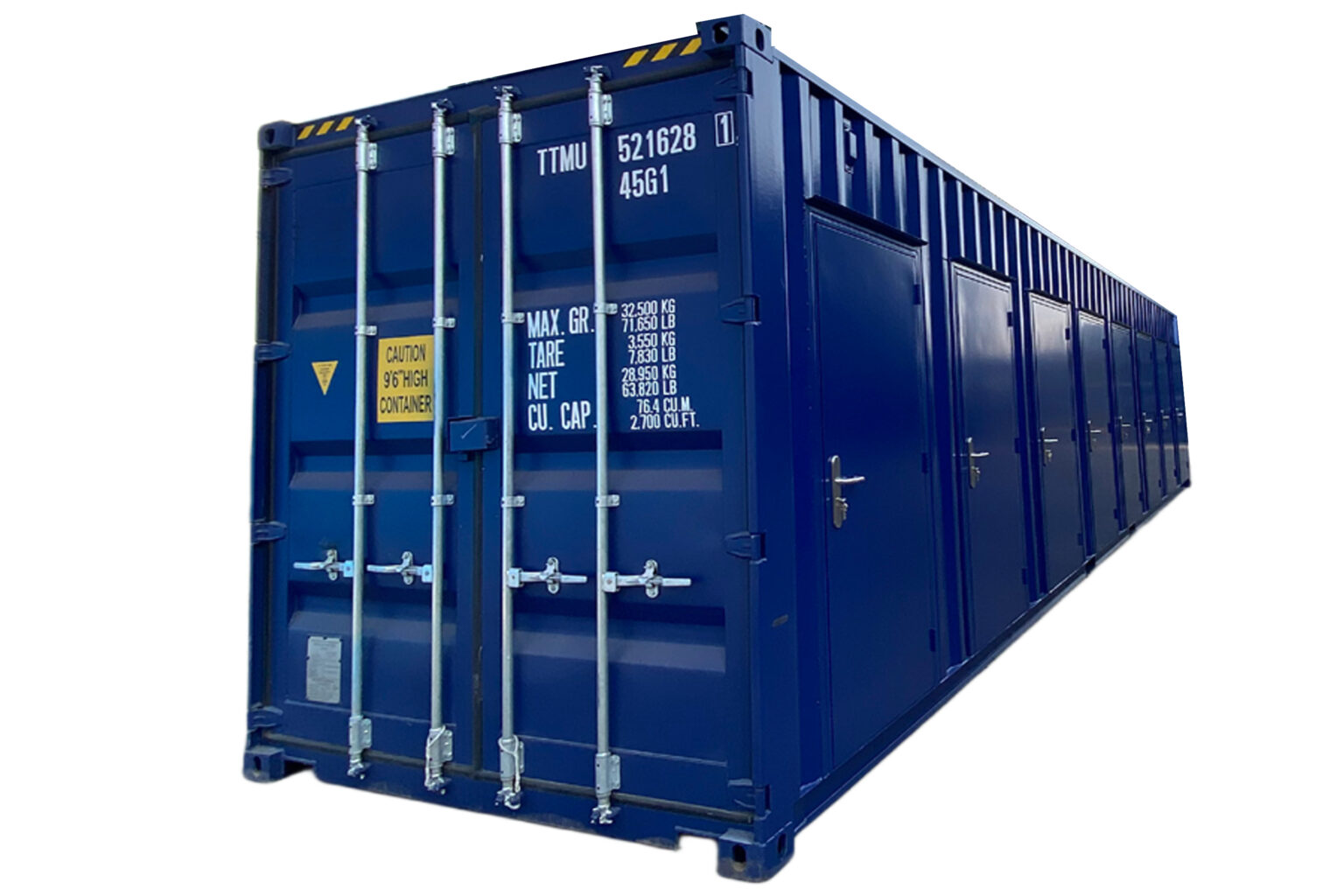 Container 40 pieds High-cube 8 portes d'homme - Alliance Containers