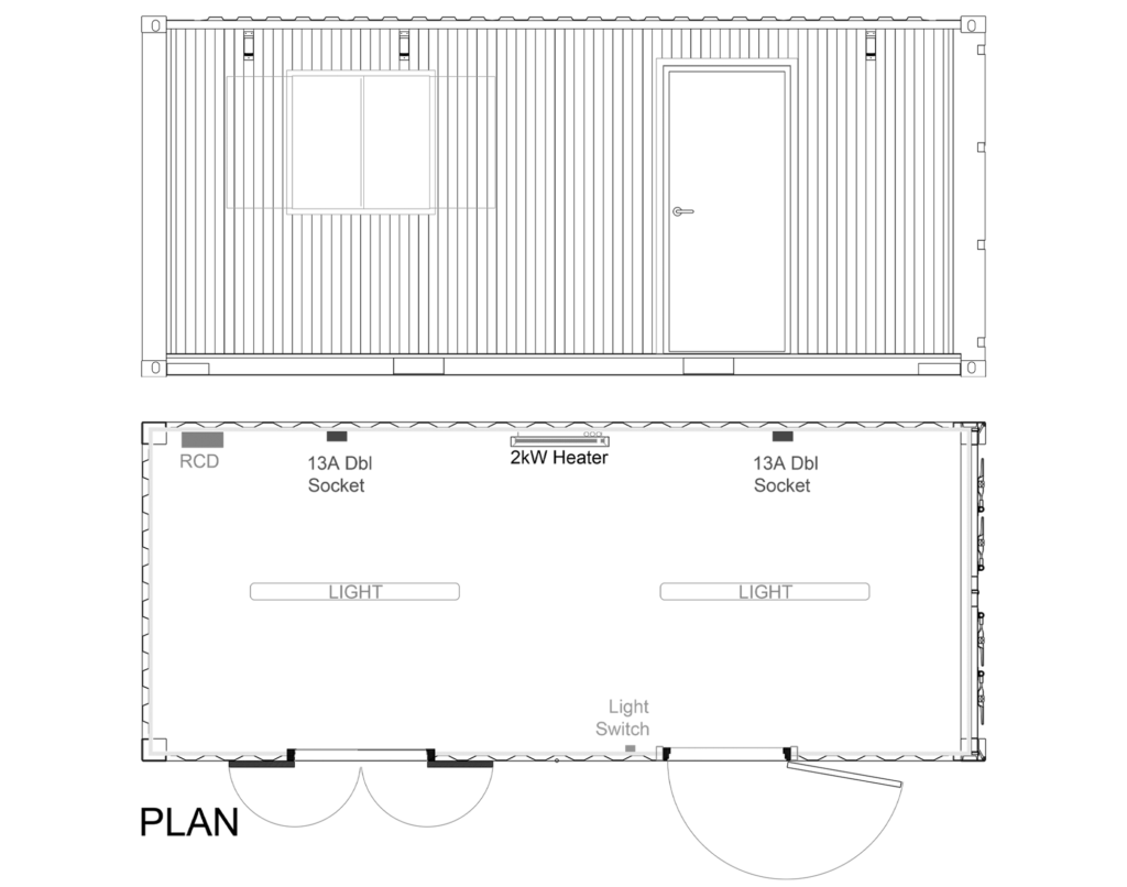Container bureau 20 pieds - Alliance Containers